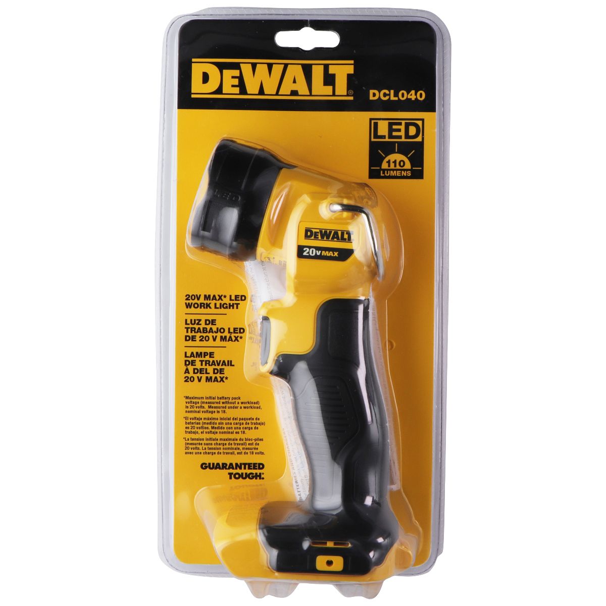 DEWALT (20V MAX) LED Work Light/Flashlight (DCL040) - Yellow/Black – Simple Cell Bulk