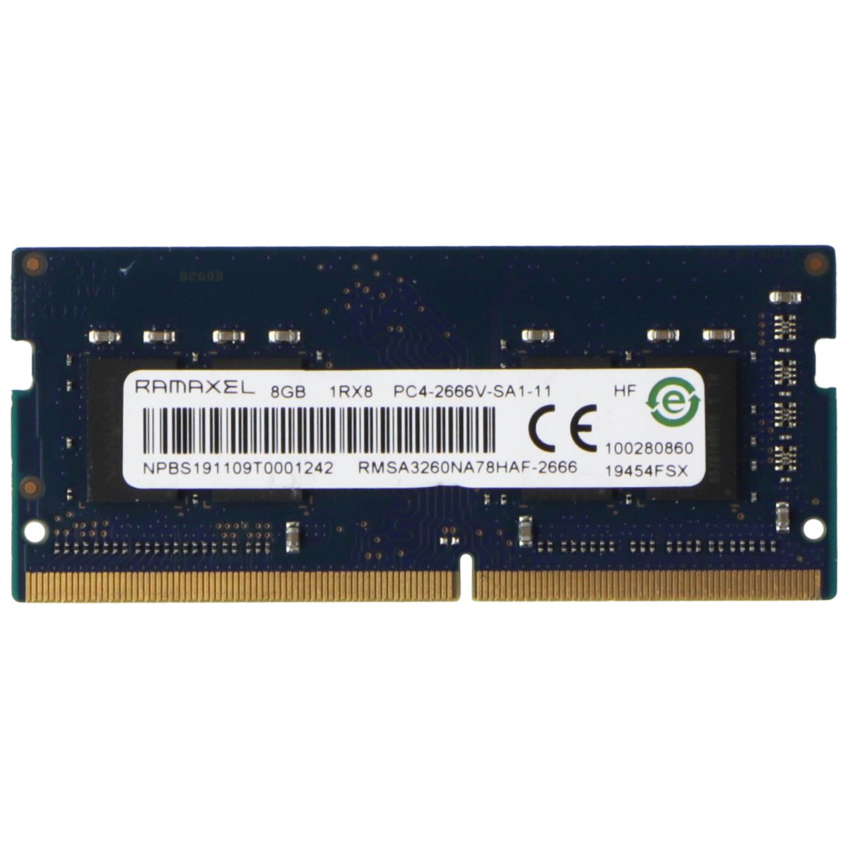 Ramaxel 8GB DDR4 PC4 2666V 1Rx8 Laptop RAM Memory RMSA3260NA78HAF Ramaxel 8GB DDR4 PC4 2666V 1Rx8 Laptop RAM Memory RMSA3260NA78HAF