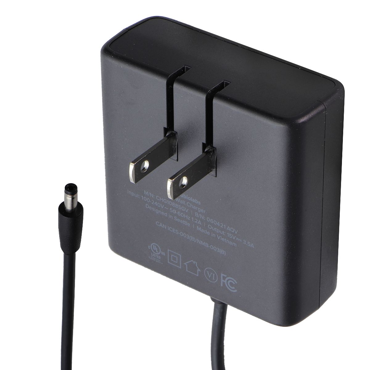 Ubiolabs Wall Charger for Wireless Qi Charger 15V 3.5A CHG1088SGV - Bl – Simple Cell Bulk