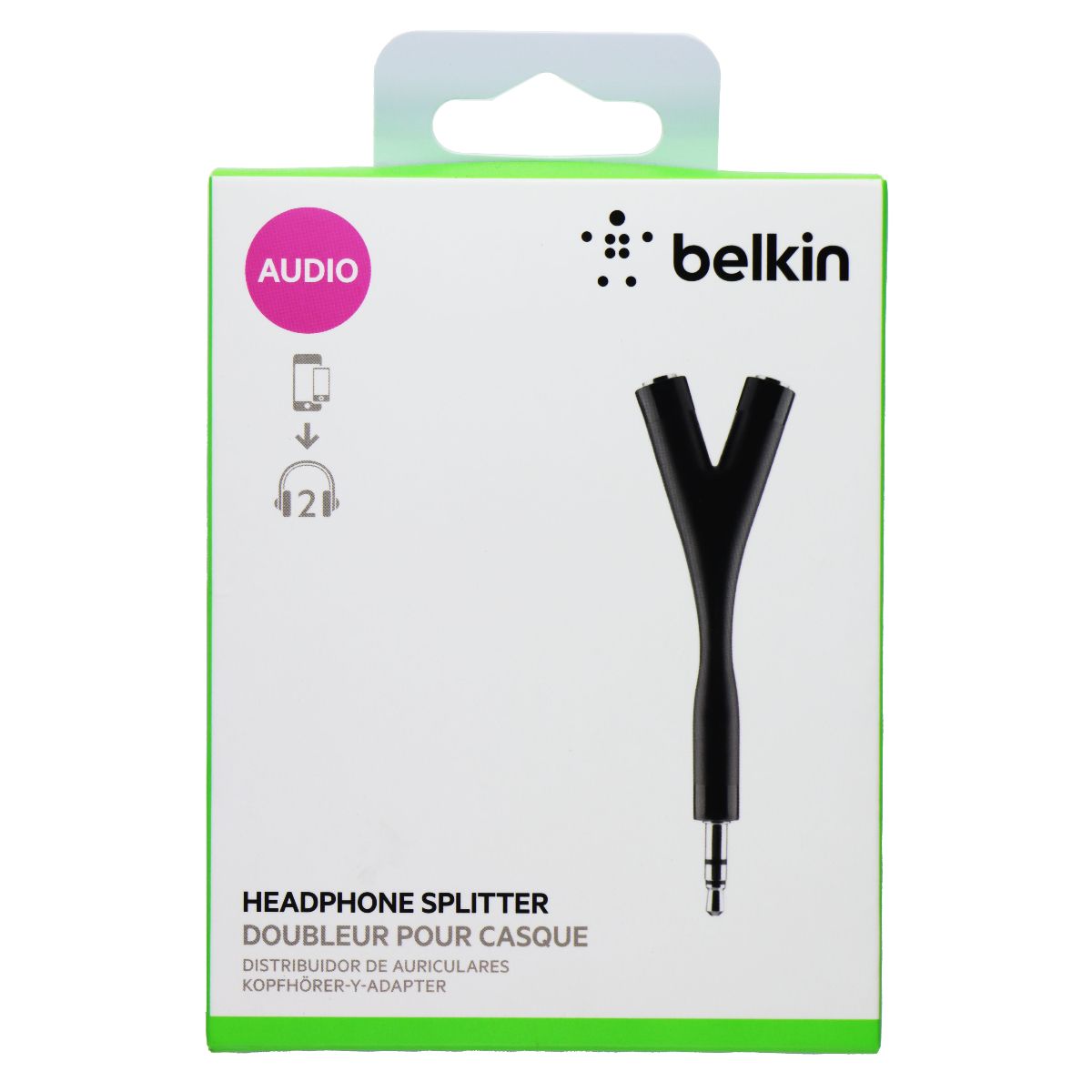 Belkin Headphone Splitter with Y-Shape Design and Double Auxiliary Jac ...