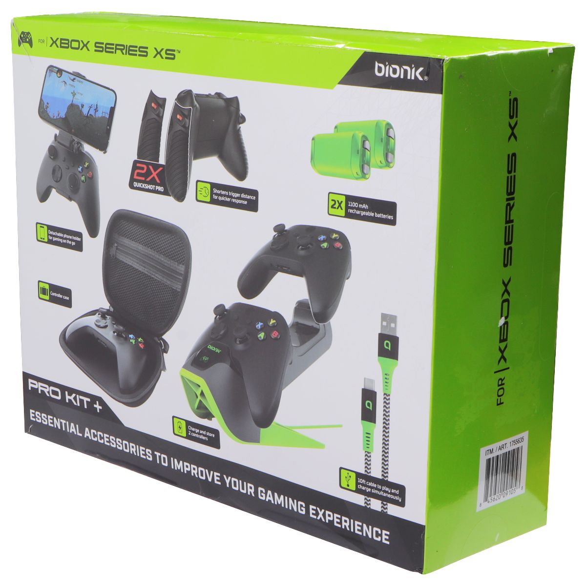 bionik Pro Kit+ for XBOX Series XS - Neon Green / Black – Simple Cell Bulk