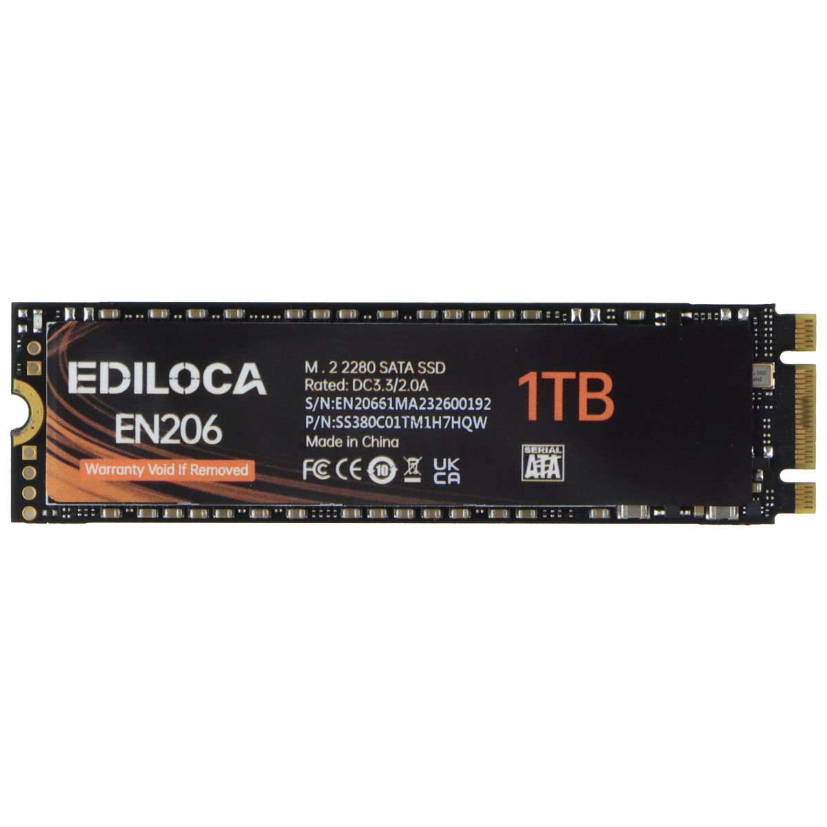 EDILOCA (1TB) EN206 3D NAND TLC Internal SSD - M.2 2280 SATA III 6Gb/s ...