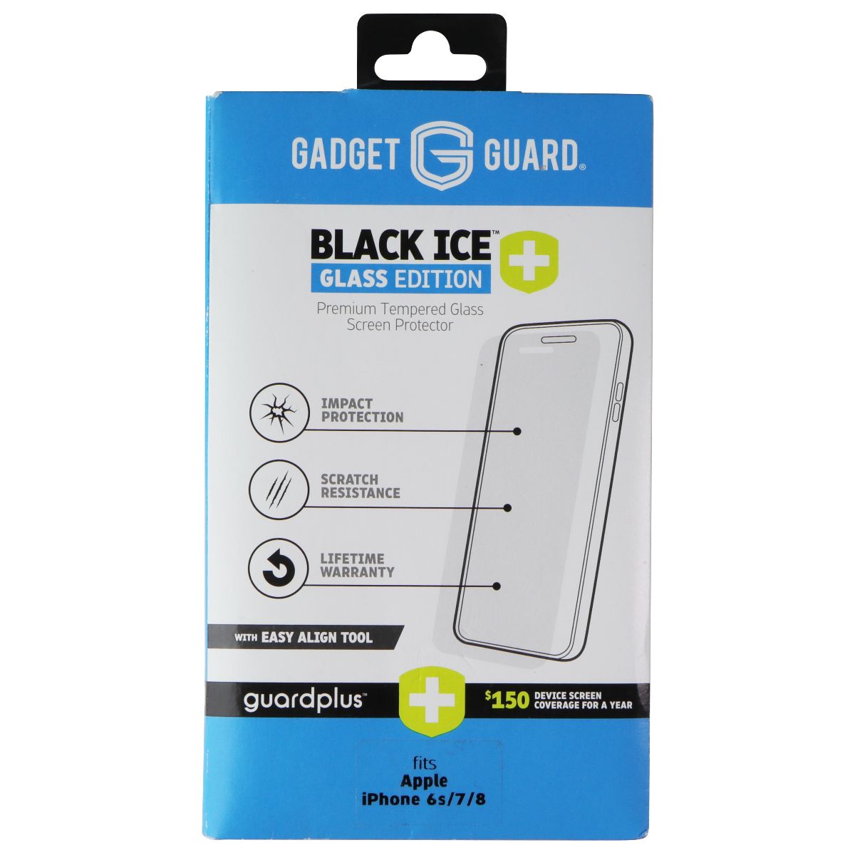 Gadget Guard Black Ice+ Glass Screen Protector for Apple iPhone 6s / 7 ...