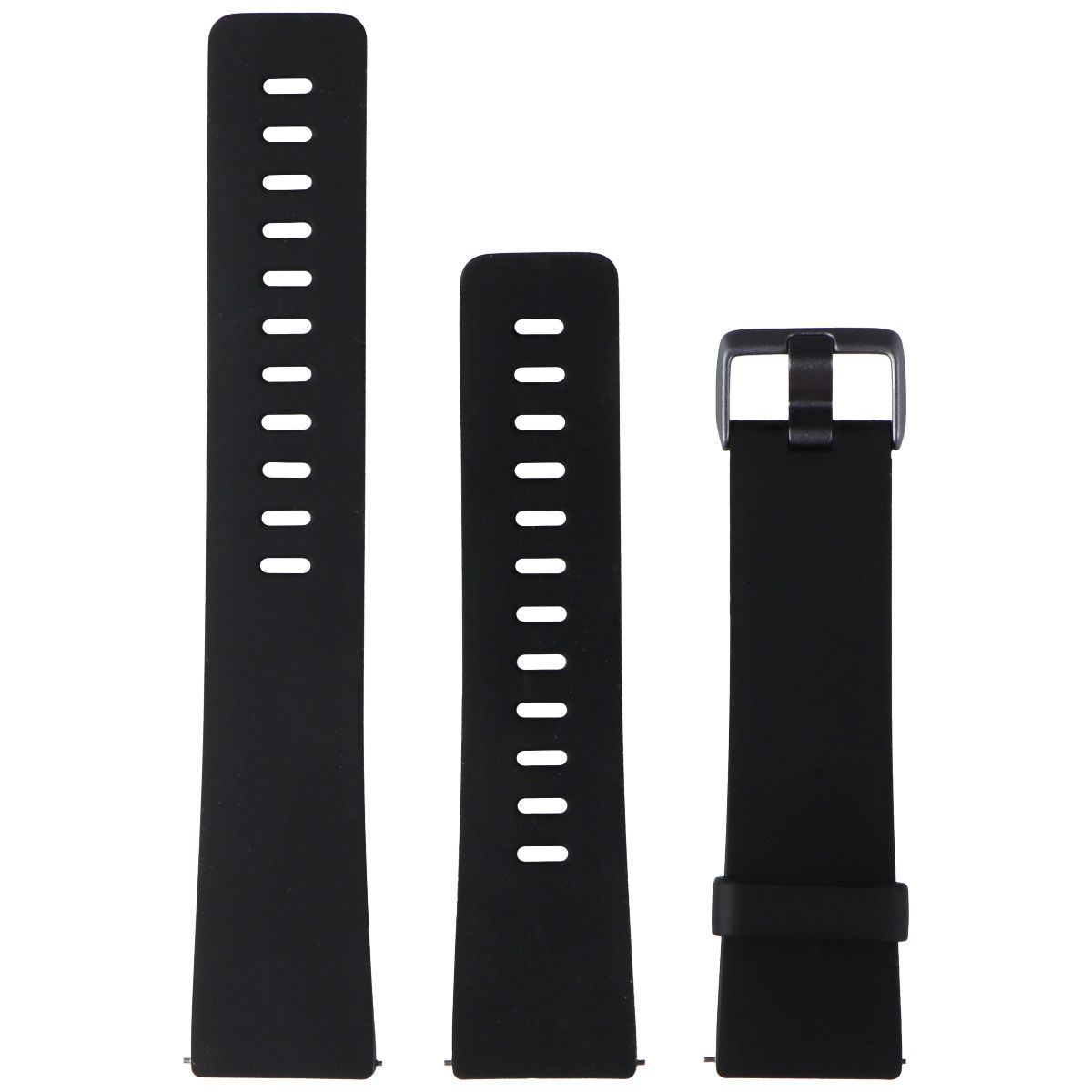 Generic Fitbit Versa Watch Band Full Set Black Band / Graphite Buckle ...