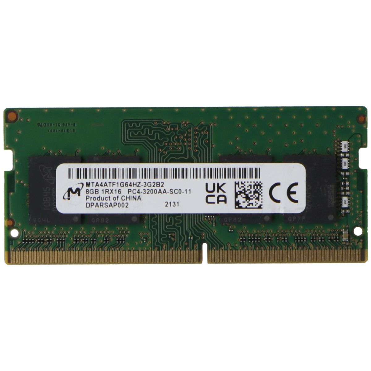 Micron (8GB) DDR4 1Rx16 (PC4-3200AA) Laptop RAM Memory MTA4ATF1G64HZ-3 ...