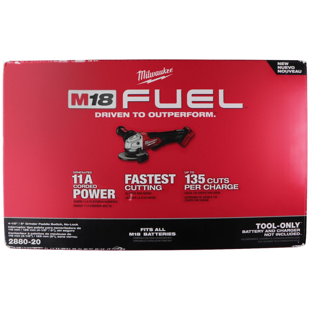 Milwaukee Grinder (2880-20) M18 Fuel 18V (Tool Only) – Simple Cell Bulk