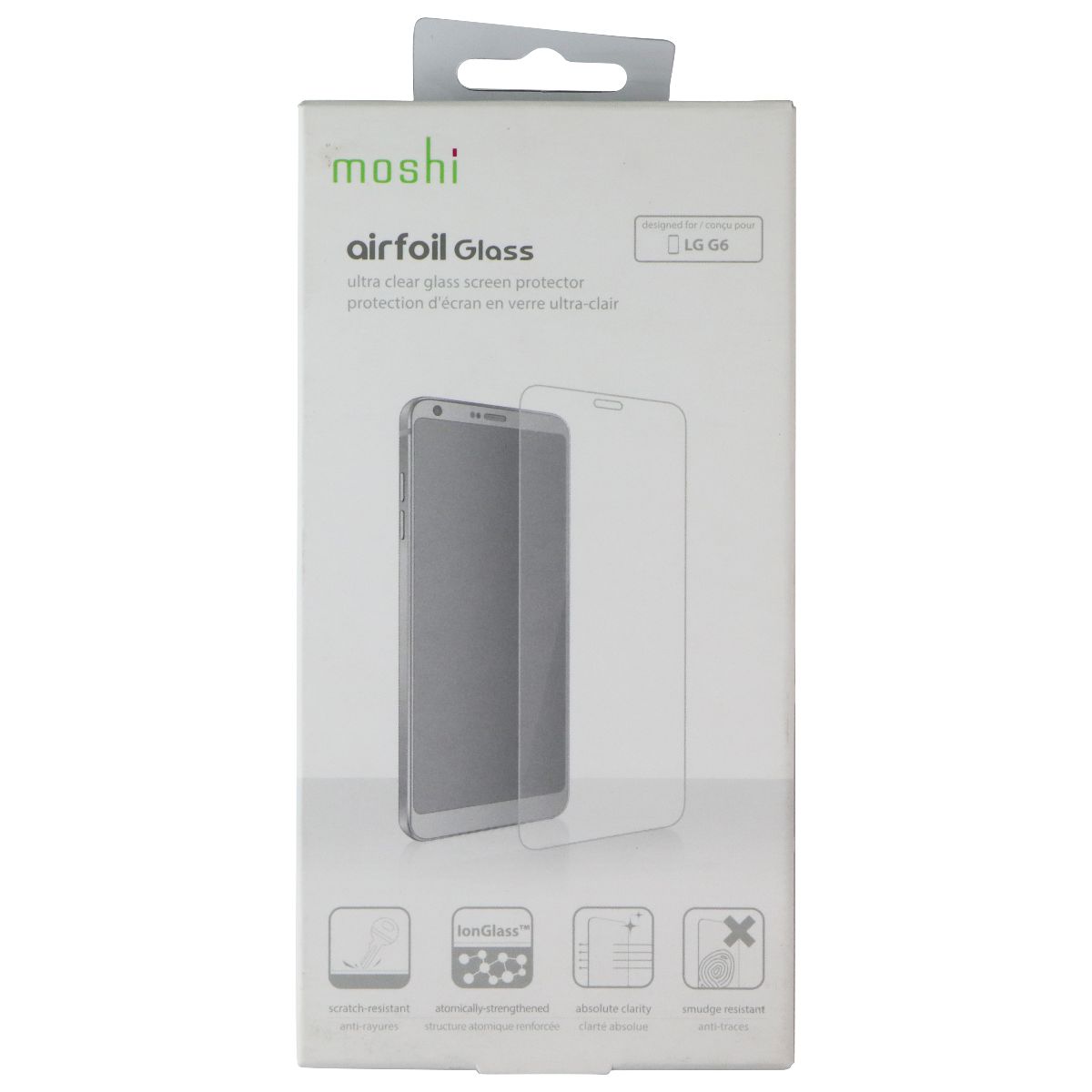 Moshi Airfoil Glass Series Screen Protector for LG G6 - Clear – Simple ...