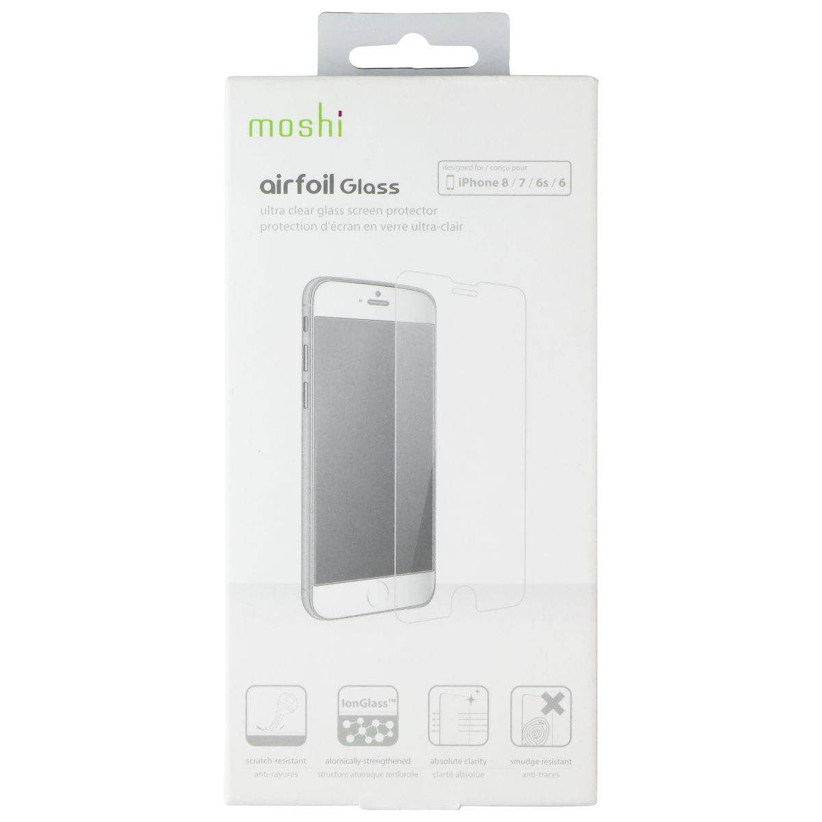 Moshi Airfoil Glass Screen Protector for Apple iPhone 8/7/6s/6 – Simple Cell Bulk