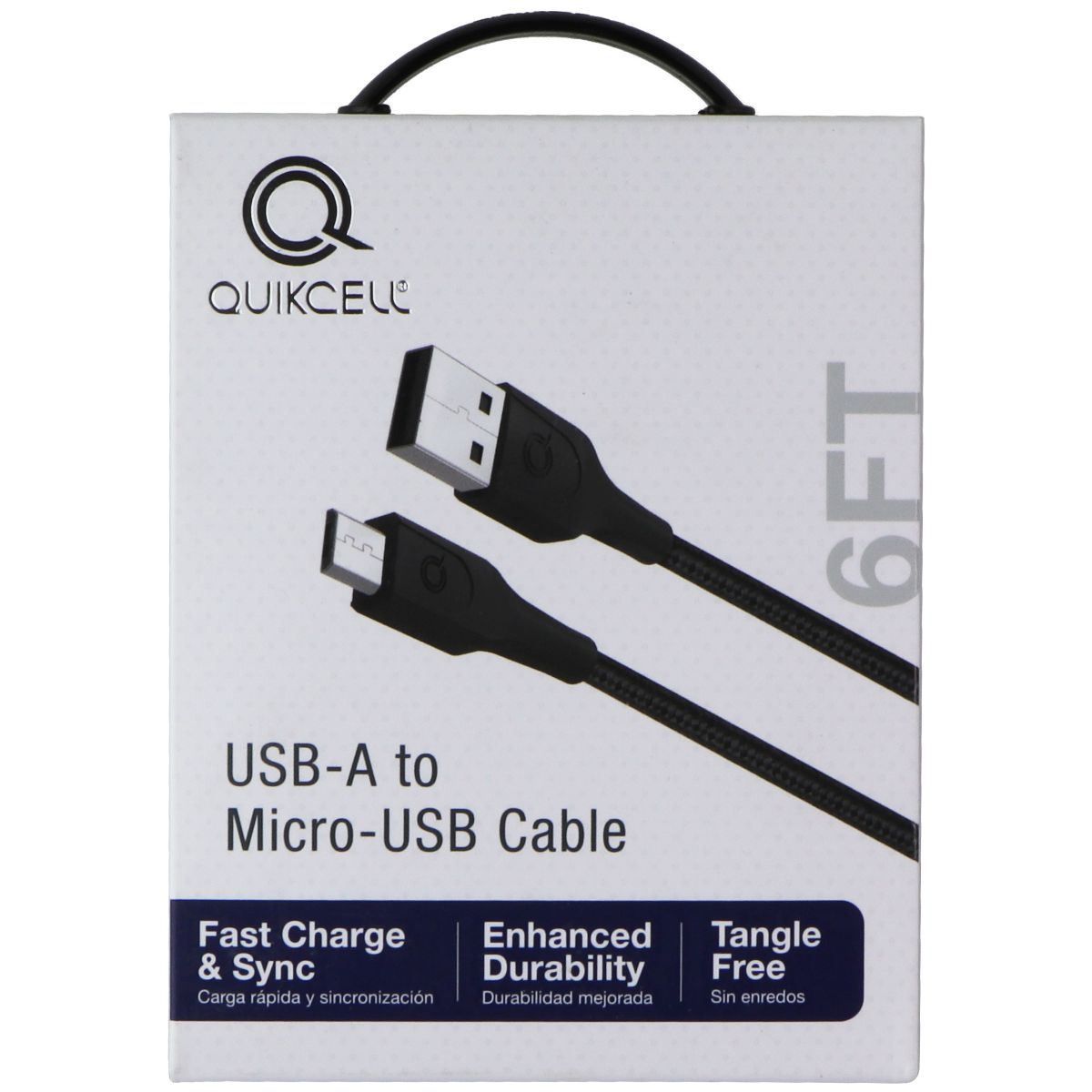 Quikcell 6ft Braided USB-A to Micro-USB Charging Cable - Black – Simple ...