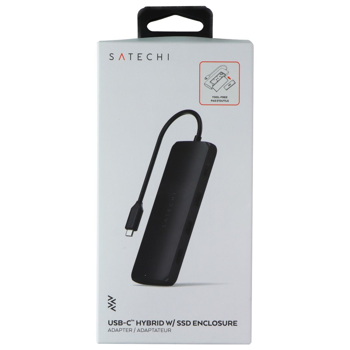 SATECHI USB-C Hub Multiport Hybrid Adapter w/ SSD Enclosure - Black ...
