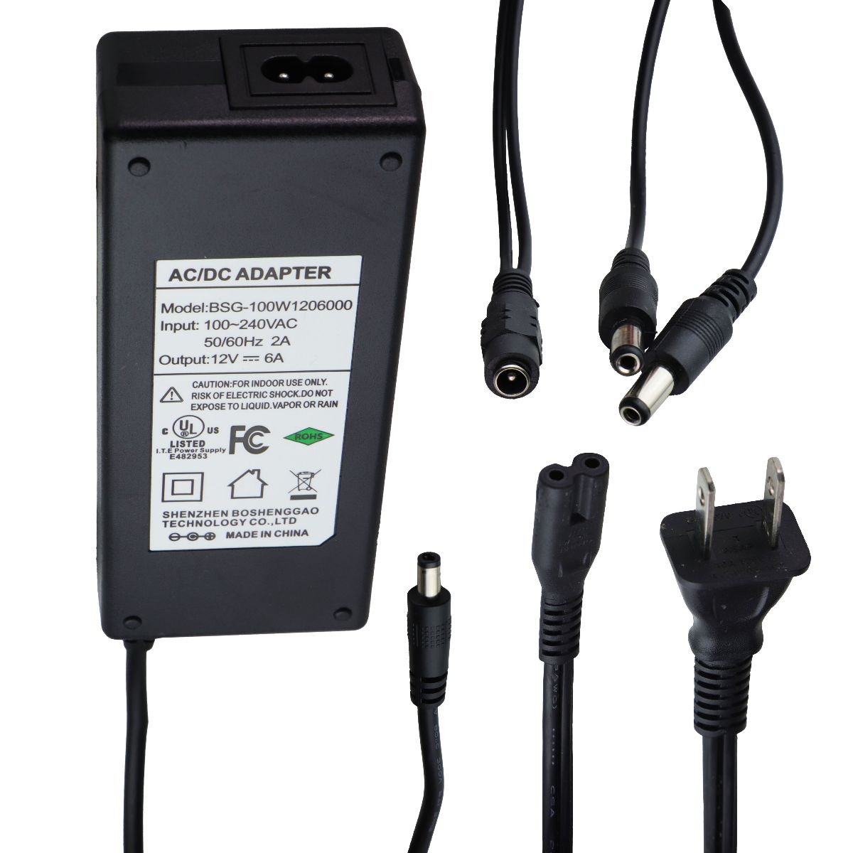 Shenzen Boshenggao Technology 12V/6A AC/DC Power Adapter (BSG-100W1206 ...