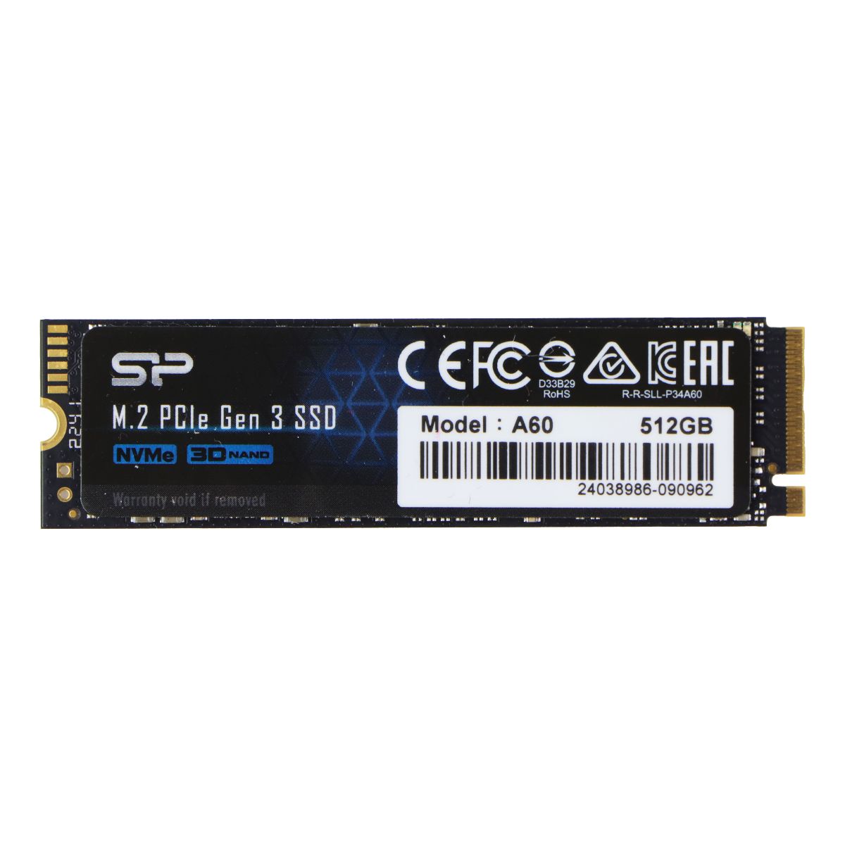 SP Silicon Power (512GB) A60 M.2 PCIe Gen 3 SSD (SP001TBP34A60M28 ...