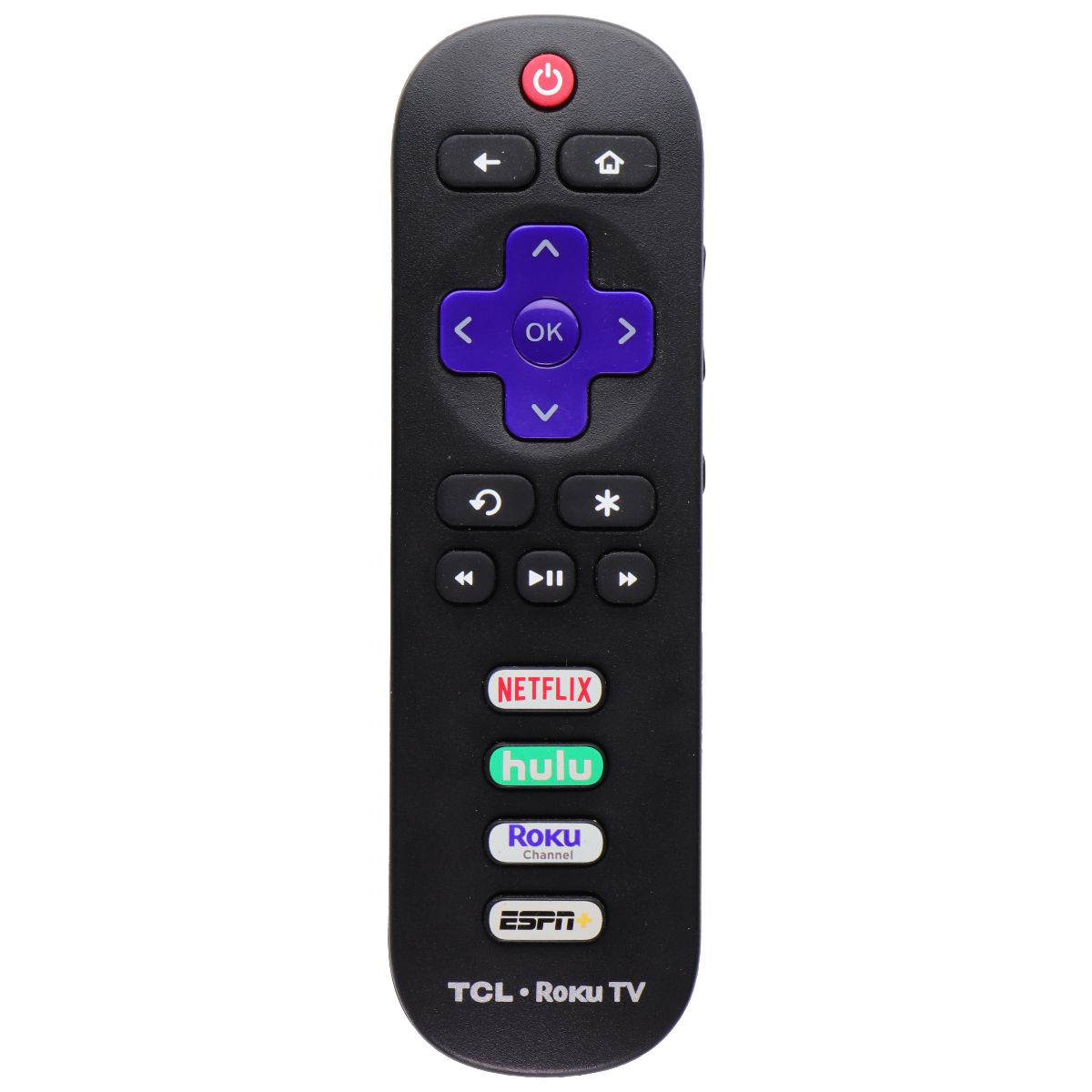 TCL Remote Control (GZL-P17019) with Netflix/ESPN/Hulu Keys - Black ...