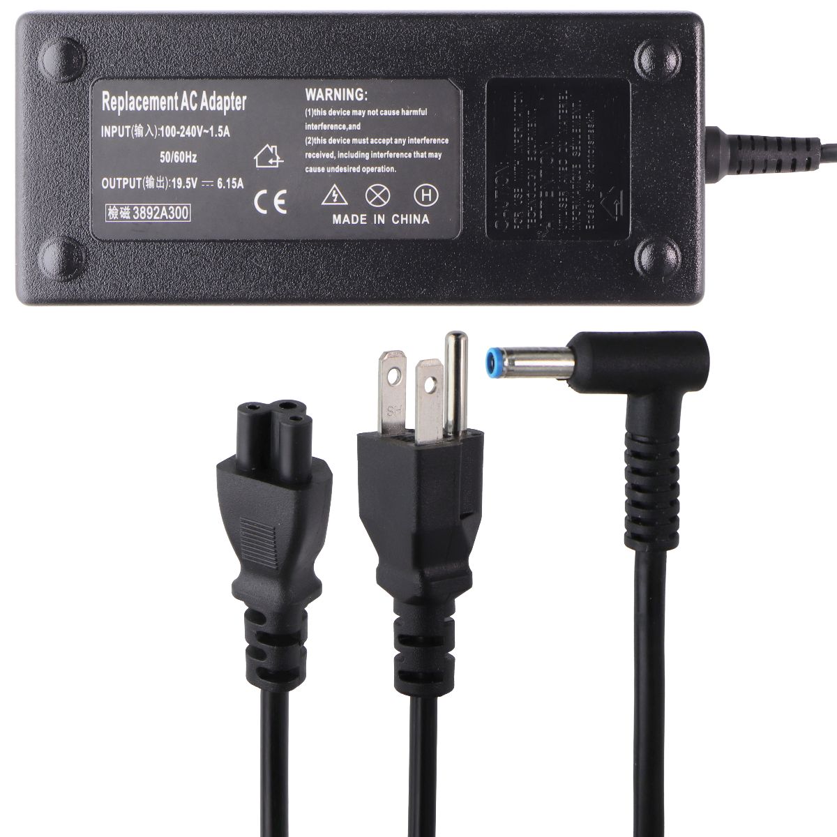(19.5V/6.15A) Replacement AC Adapter Wall Charger - Black (3892A300 ...