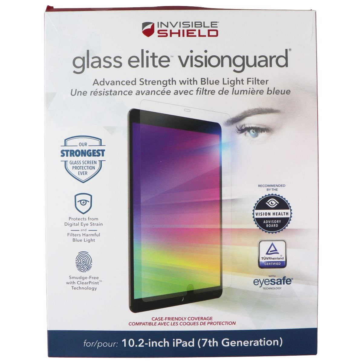 ZAGG (Glass Elite Visionguard) Screen Protector for iPad 10.2in 7th Ge ...