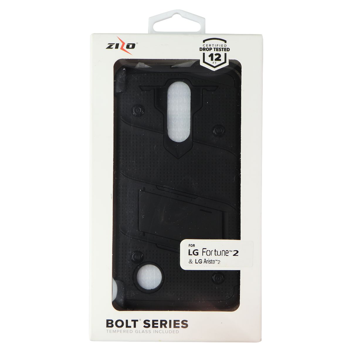 Zizo Bolt Series Case and Holster for LG Fortune 2 / Aristo 2 - Black ...