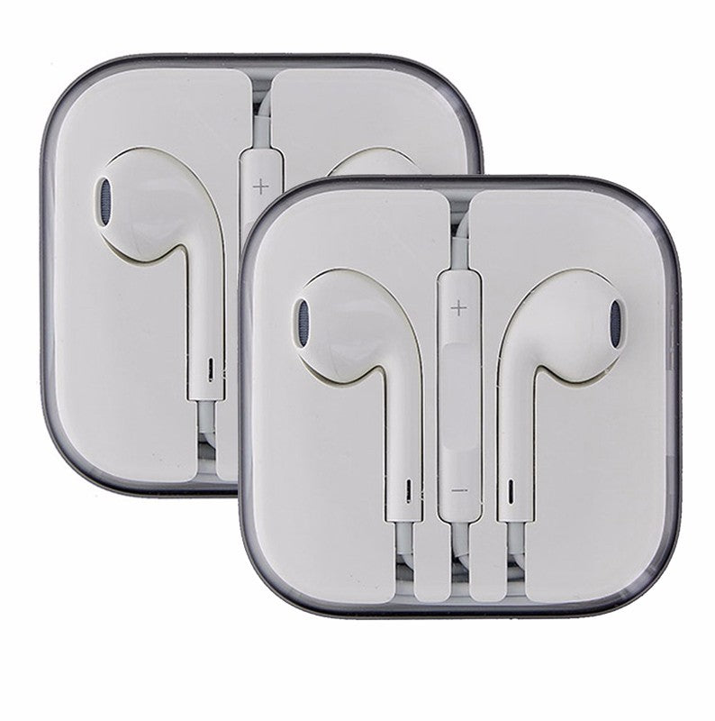 APPLE iPhone 5 6 Plus EarPods Earphones with Remote and Mic *Pack of 2 ...
