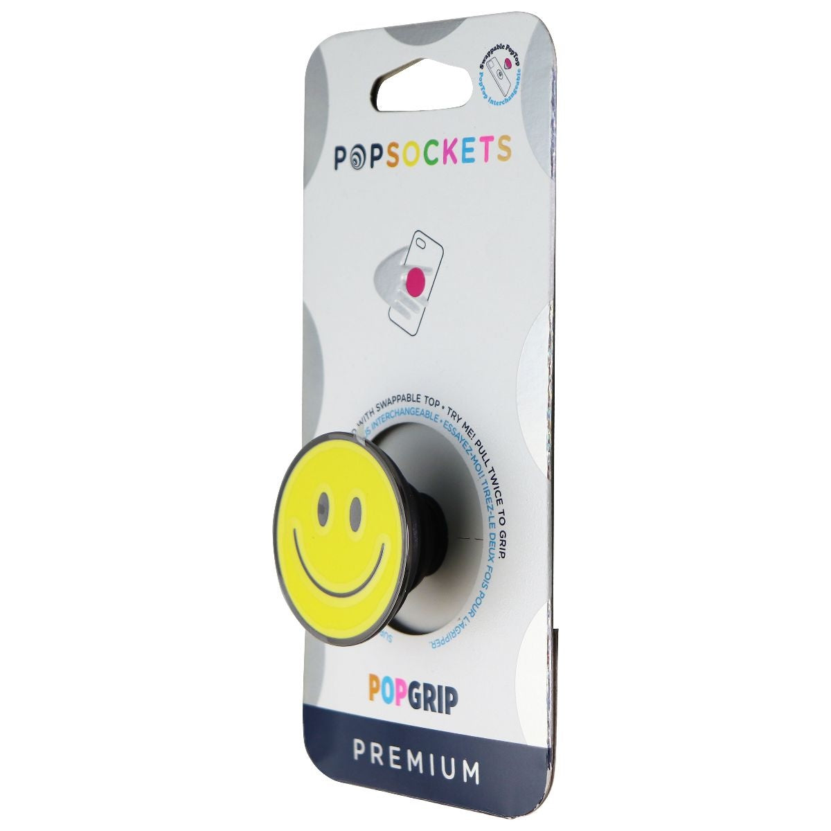 PopSockets PopGrip Stand and Grip with Swappable Top - Enamel Be Happy ...