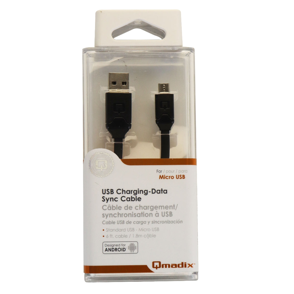 Qmadix (QM - PDMI) 6Ft Charge & Sync Data Cable for Micro USB Devices ...