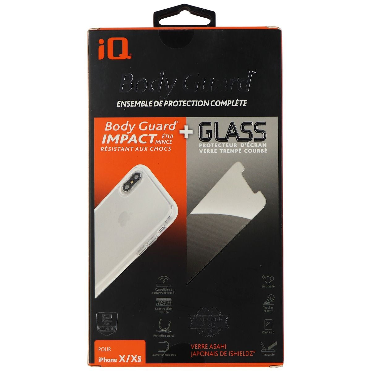 iShieldz iQ Body Guard Case & Tempered Glass for Apple iPhone Xs/X - C ...