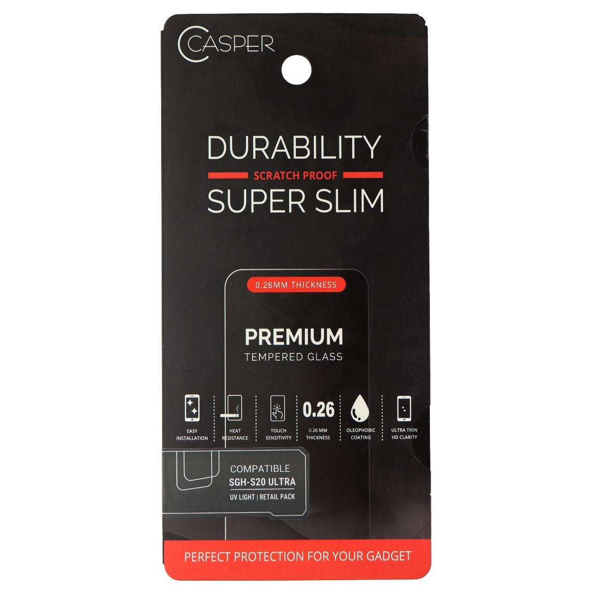Casper Durability 0.26mm Slim Screen Protector for Samsung S20 Ultra ...