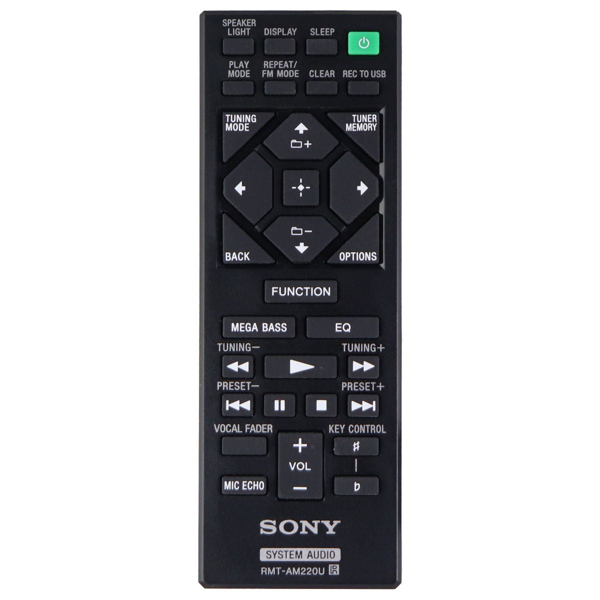 Sony Remote Control (RMT-AM220U) for Sony Home Audio Systems - Black ...