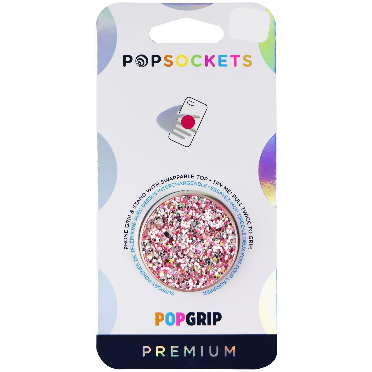 PopSockets PopGrip with Swappable Top for Phones/Tablets - Sparkle Ros ...