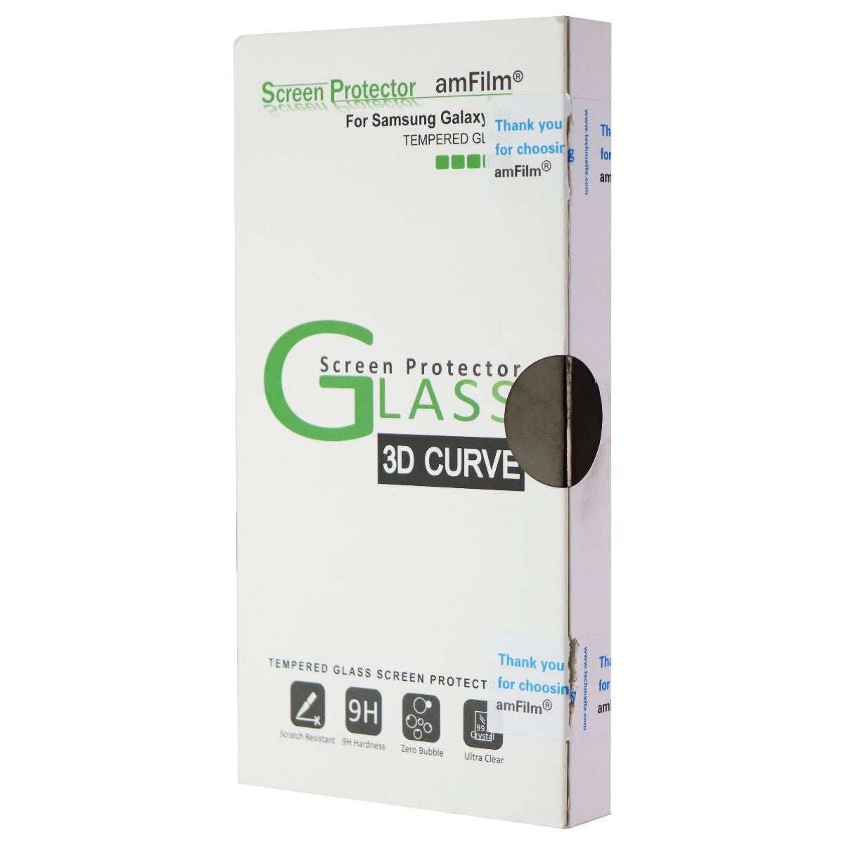 amFilm Glass Screen Protector for Samsung Galaxy S9, 3D Curved Tempere ...