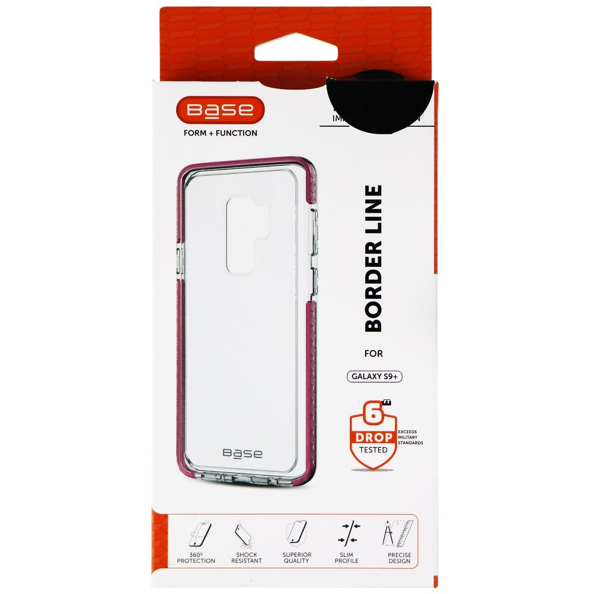 Base Border Line Series Hybrid Case for Samsung Galaxy (S9+) - Clear/P ...