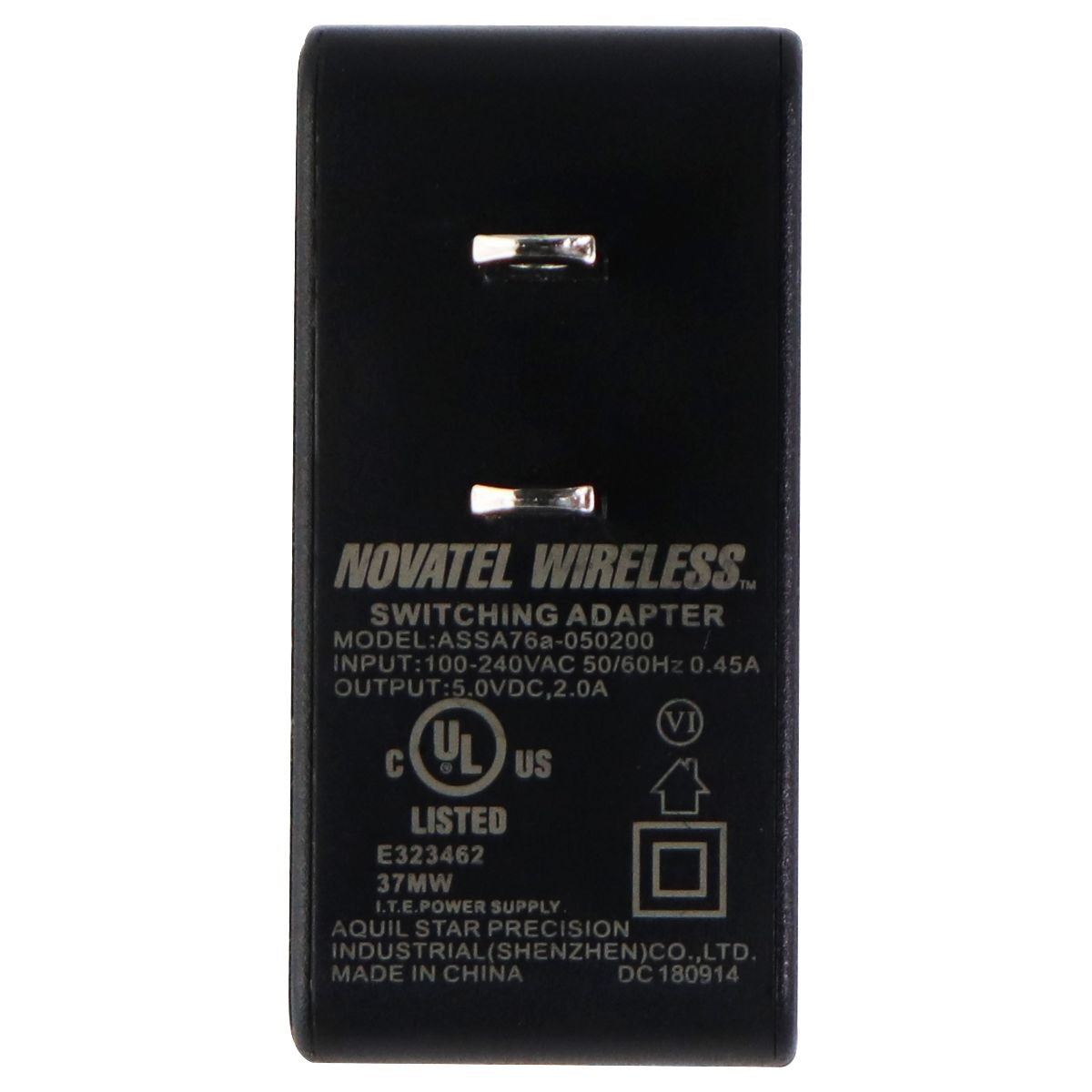 Novatel Wireless Switching Adapter Single 2A USB Wall Charger - Black ...