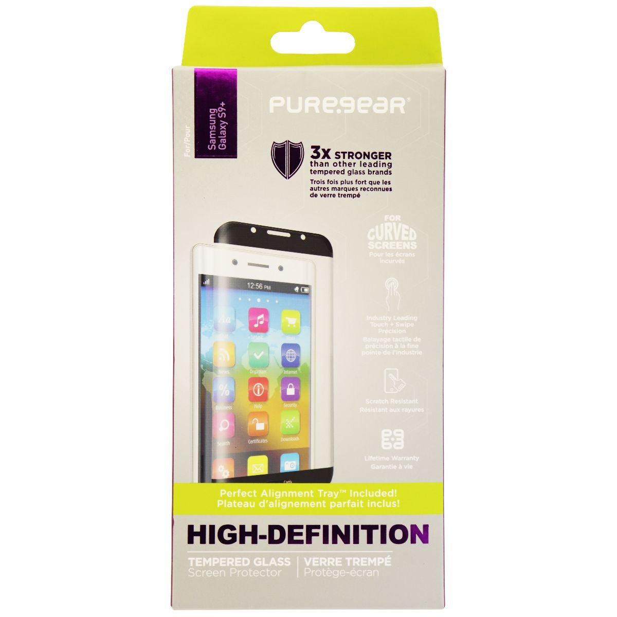 PureGear HD Tempered Glass Screen Protector Guard for Galaxy S9+ - Bla ...