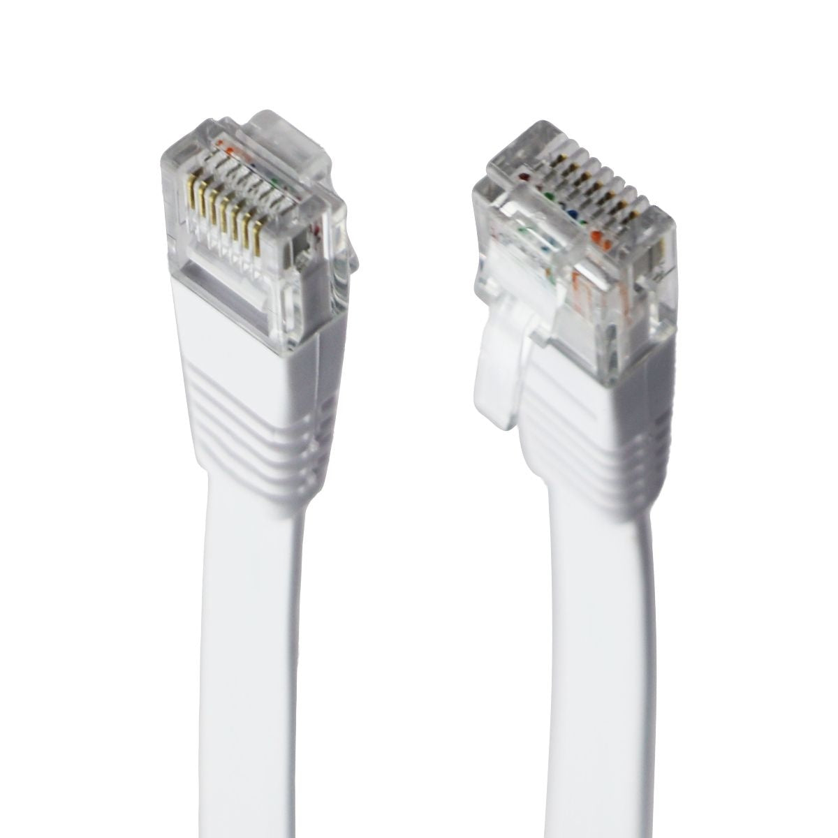 Universal (3-Ft) Flat Ethernet Patch Cable RJ45 to RJ45 - White ...