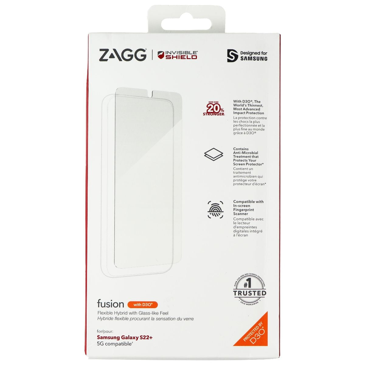 ZAGG InvisibleShield Fusion Screen Protector with D3O for Samsung Gala ...