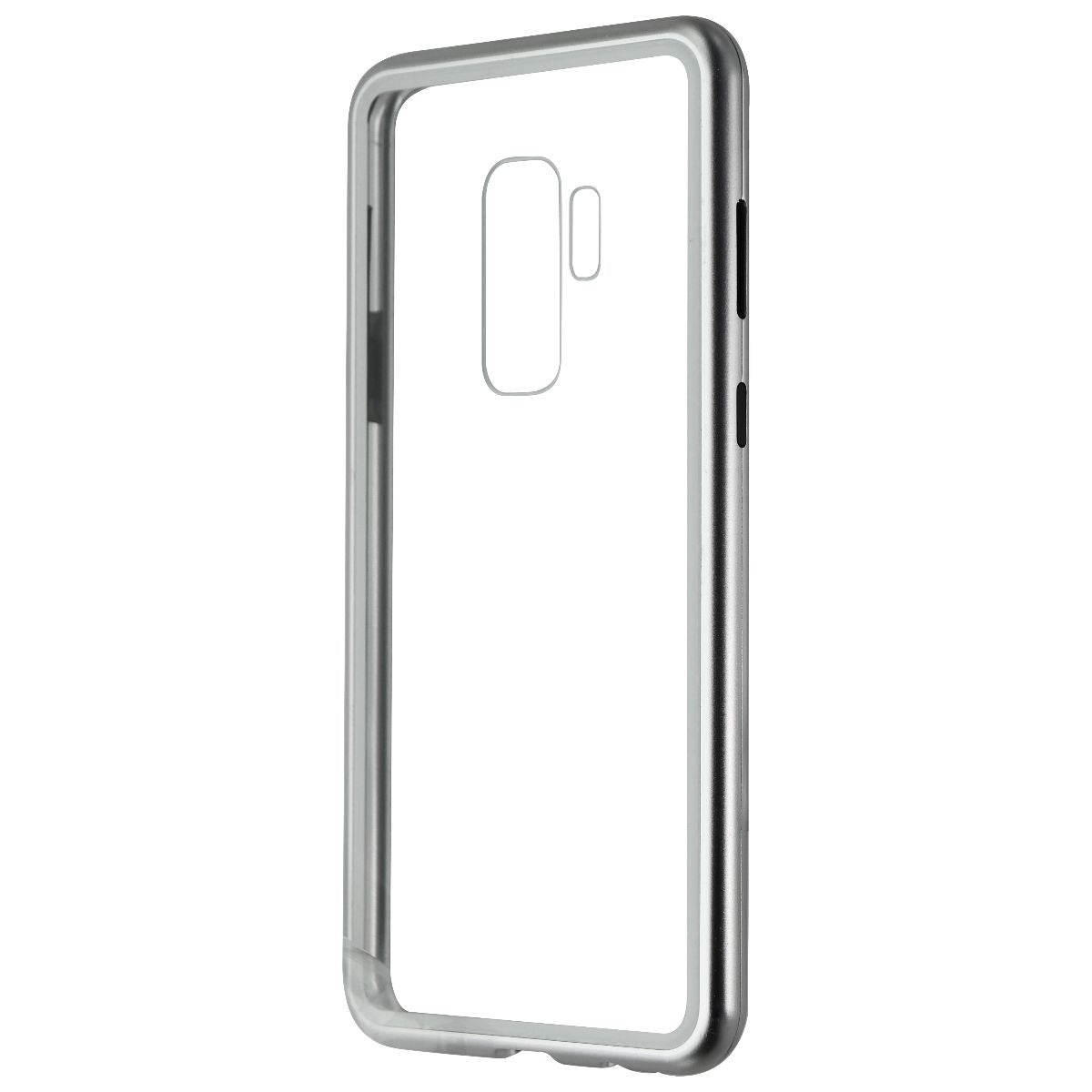 Zore Hybrid Glass Series Case for Samsung Galaxy S9 Plus - Clear/Silve ...