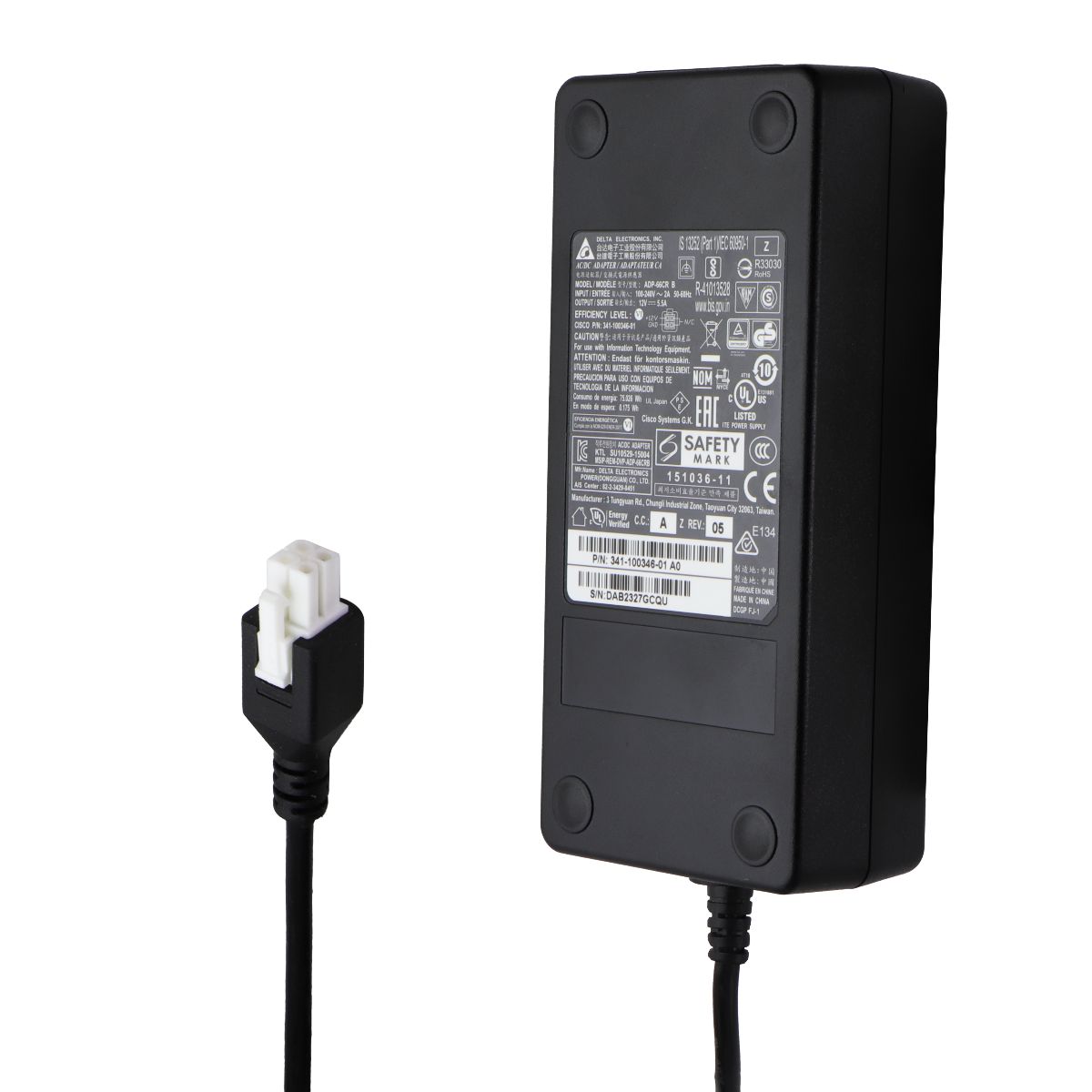 Delta Electronics 4 Pin Power Supply- 12V/5.5A - (ADP-66CR) - Black ...