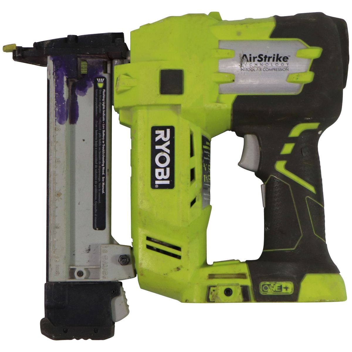 RYOBI ONE+ 18V AirStrike 18-Gauge Cordless Narrow Crown Stapler P360 ...
