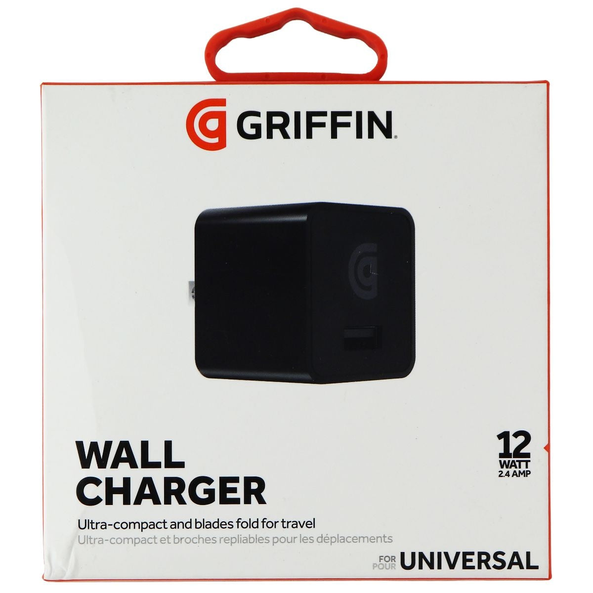Griffin 12-Watt Single USB 2.4A Wall Charger Travel Adapter - Black (N ...