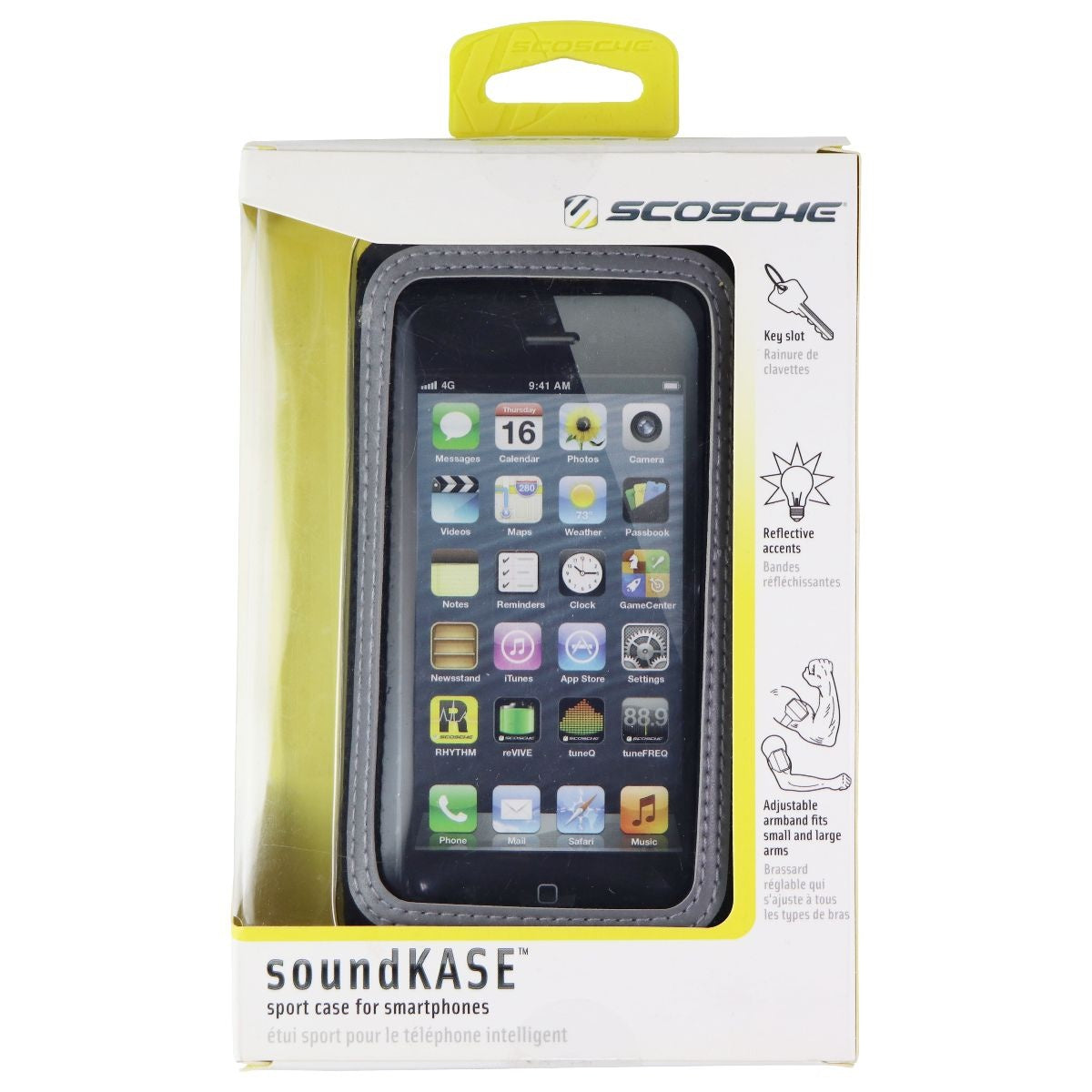 Scosche soundKASE Sport Armband Case for Smartphones - Black/Gray ...