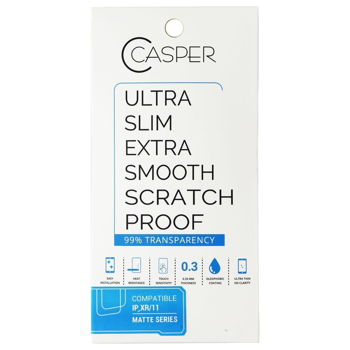 Casper Ultra Slim Matte Series Tempered Glass for Apple iPhone XR and ...