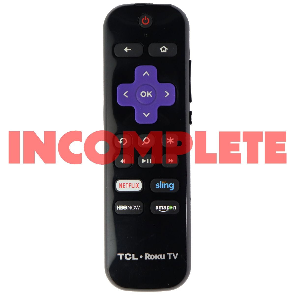 TCL Original RC64 Remote Control with Netflix/Sling/HBO/Amazon - Black ...
