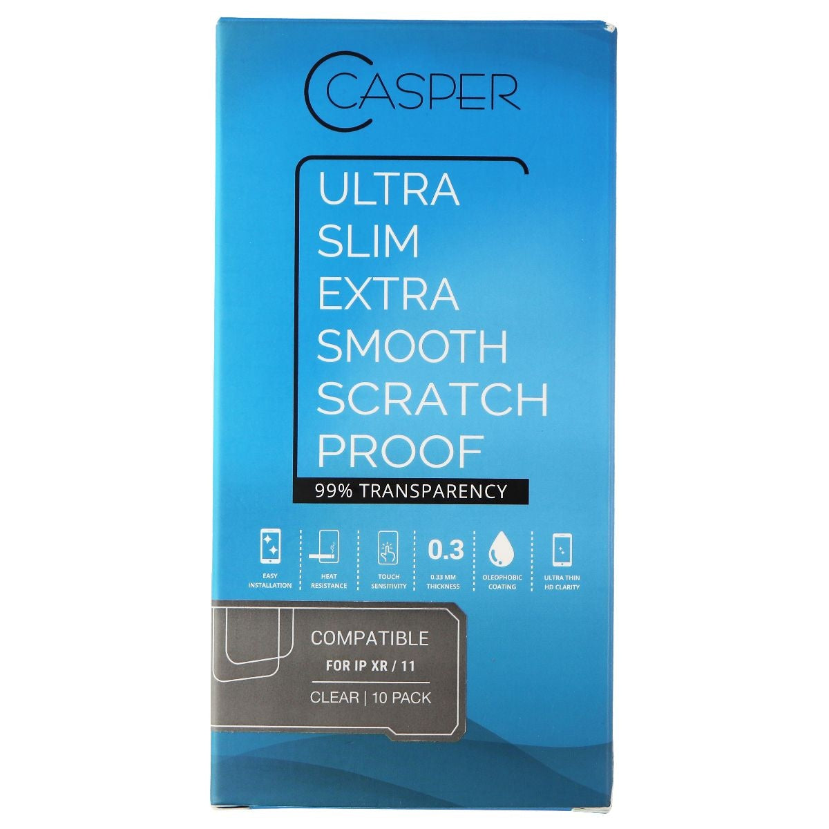 Casper Ultra Slim Glass Screen Protector for iPhone XR/11 - 10 Pack ...