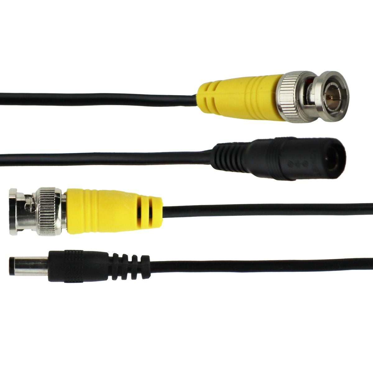 Universal Extra Long BNC Camera Extension DVR Video Power Cable - Blac ...