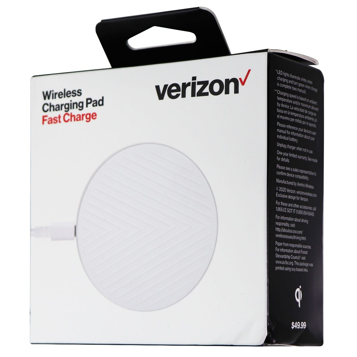 Verizon Wireless Qi Fast Charge Charging Pad for Smartphones - White ...