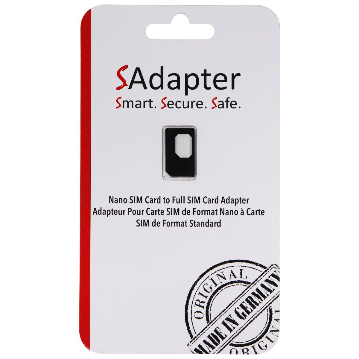 Sadapter Nano SIM to Full SIM Card Adapter (SADAPTER4FFTO2FFBLK) - Gra ...