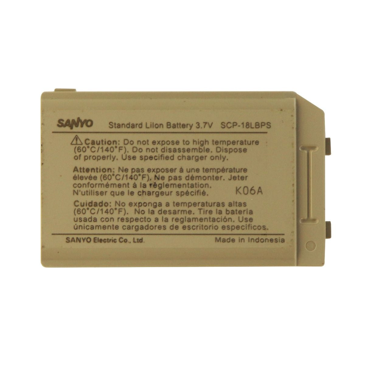 Sanyo Li-ion Battery (SCP-18LBPS) 3.7V for SCP-200 and VI-2300 – Simple ...