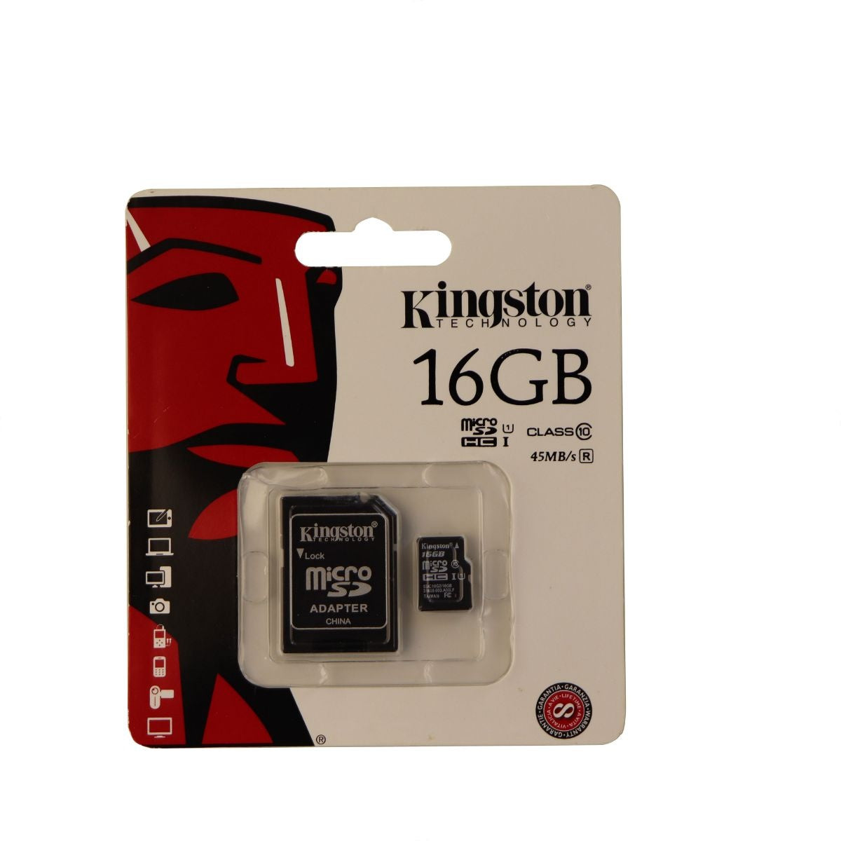 Kingston Digital 16GB microSDHC Class 10 UHS-I 45MB/s Read Card with S ...