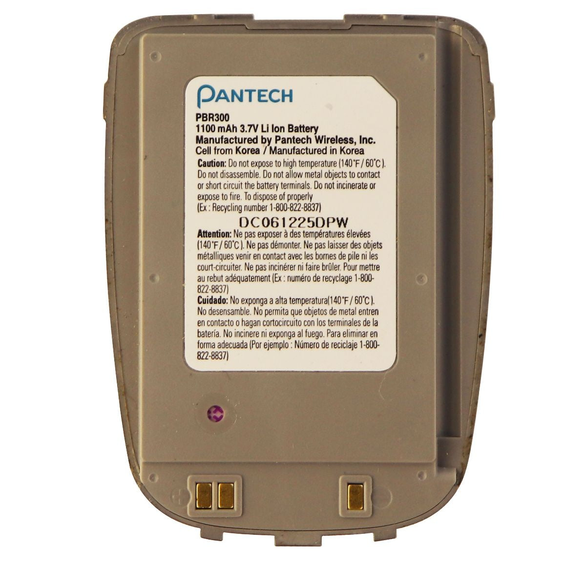 OEM Pantech PBR300 1100 mAh Replacement Battery for CDM-8915/PN-300/PN ...