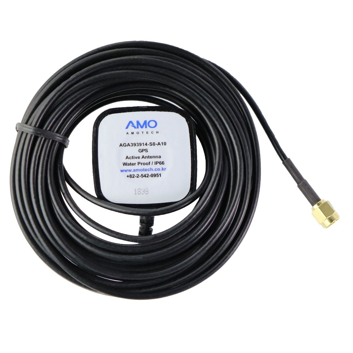 Amotech Water-Proof (IP66) GPS Active Antenna - Black (AGA393914-S0-A1 ...