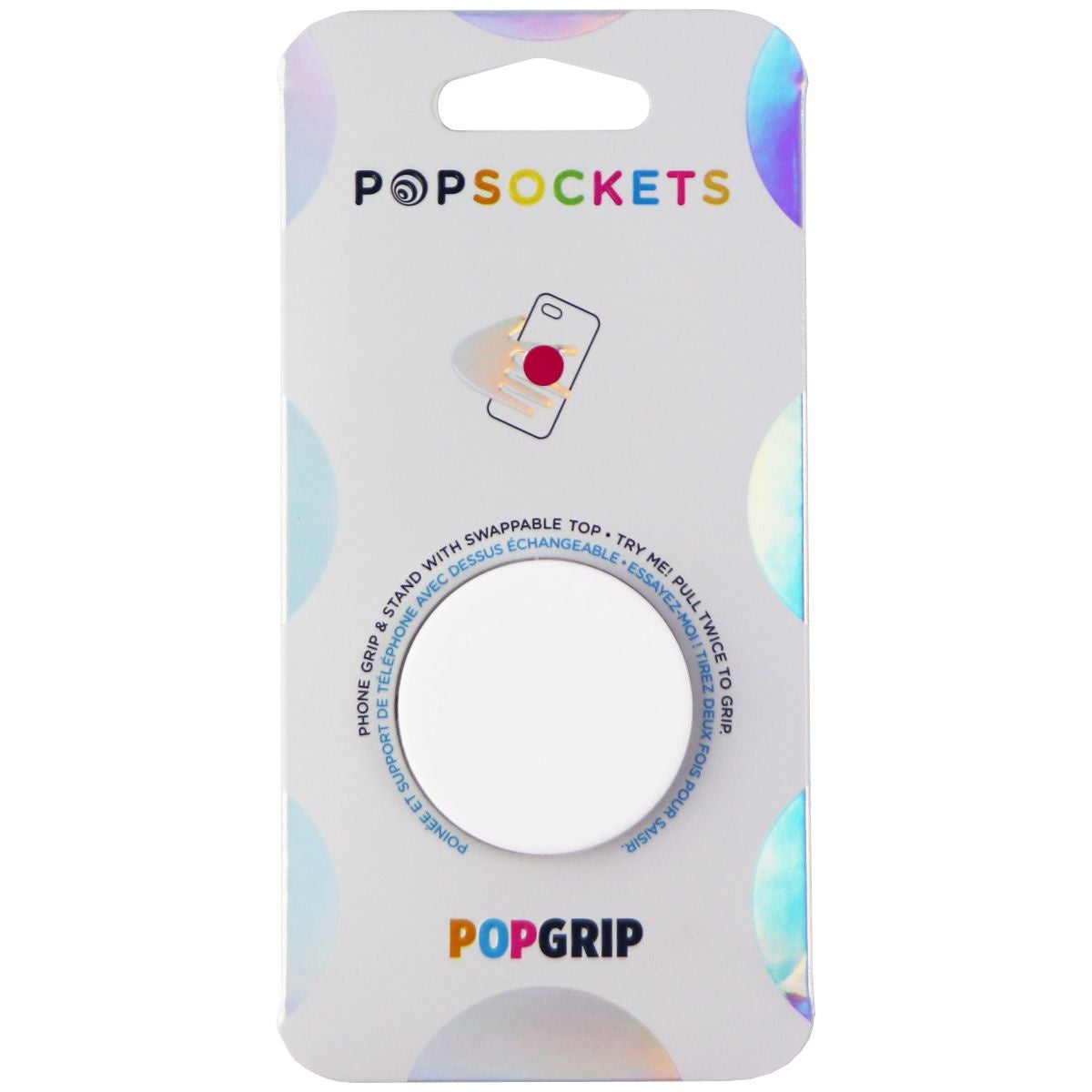 PopSockets: PopGrip Expanding Stand & Grip with Swappable Top - White – Simple Cell Bulk