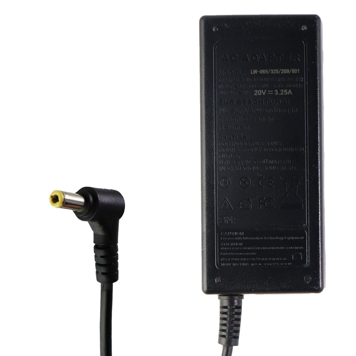 (20V/3.25A) AC Adapter Power Supply - Black (LW-065/325/200/001) / Bri ...